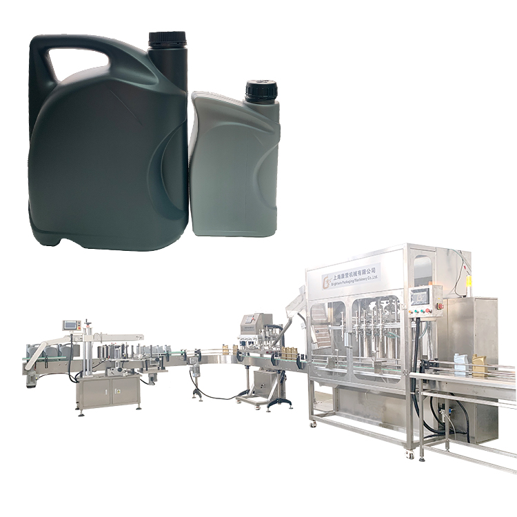 China Brightwin lube oil filling line for a customer from USA Company ...
